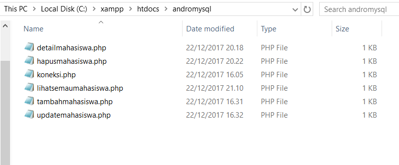 PMO Pertemuan 9 PHP dan MySQL di Android – Hirup Motekar